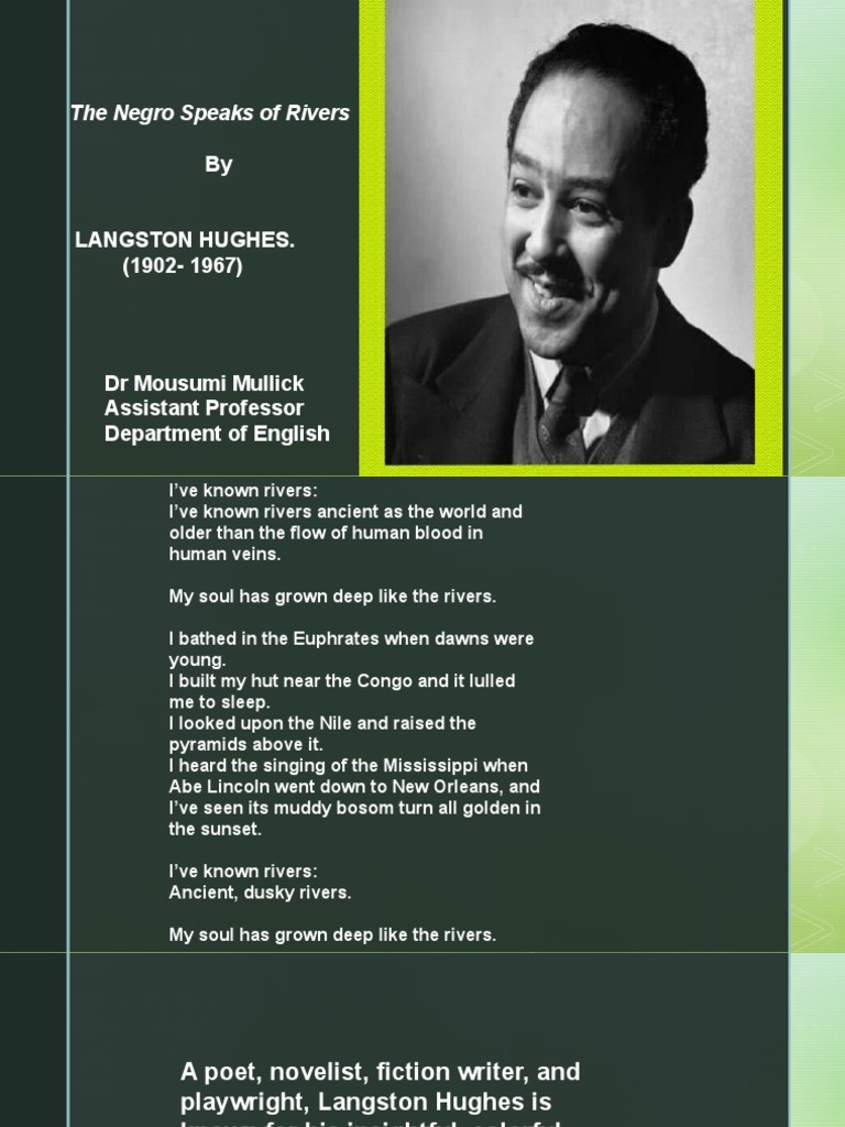 The Negro Speaks of Rivers by Langston Hughes.. | PDF | Metre (Poetry) | Poetry