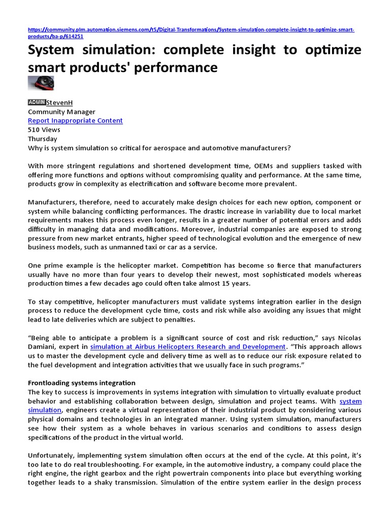 System Simulation-Development Simens | PDF | Simulation | System