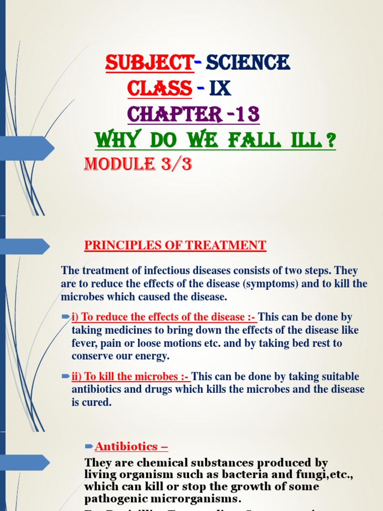 Class IX Science Why Do We Fall Ill PPT Module 3 - 3 | PDF | Vaccines ...