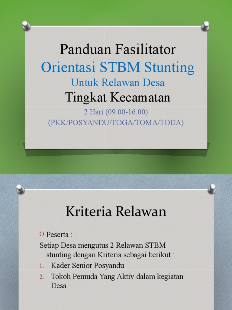 Orientasi STBM Stunting | PDF