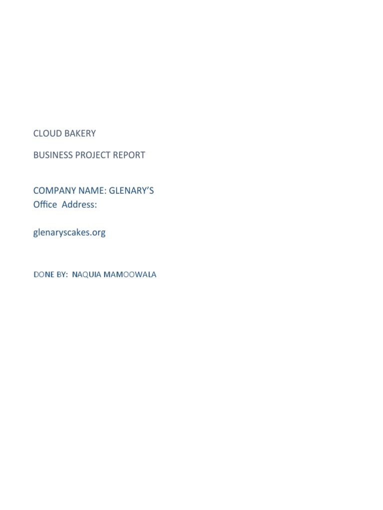 Cloud Bakery Project Report | PDF | Pricing | Depreciation