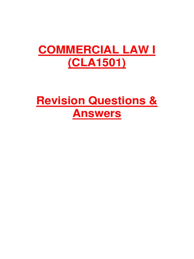 CLA1501 - Exam Pack - Revision - (Q and A) | PDF | Court Of Appeal Of ...