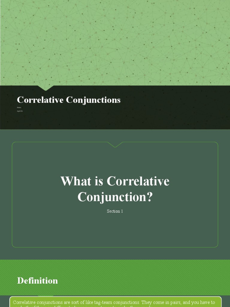 Correlative Conjunction | PDF