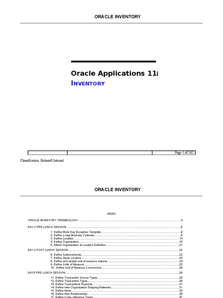 Oracle Applications 11i: Nventory | PDF | Receipt | Inventory