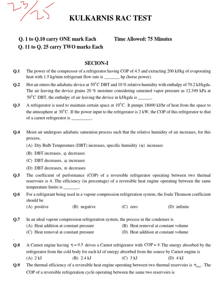 RAC TEst | PDF | Humidity | Refrigerator