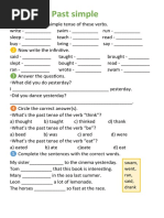 Past Time Words: Grammar Worksheet | PDF | Language Mechanics | Grammar