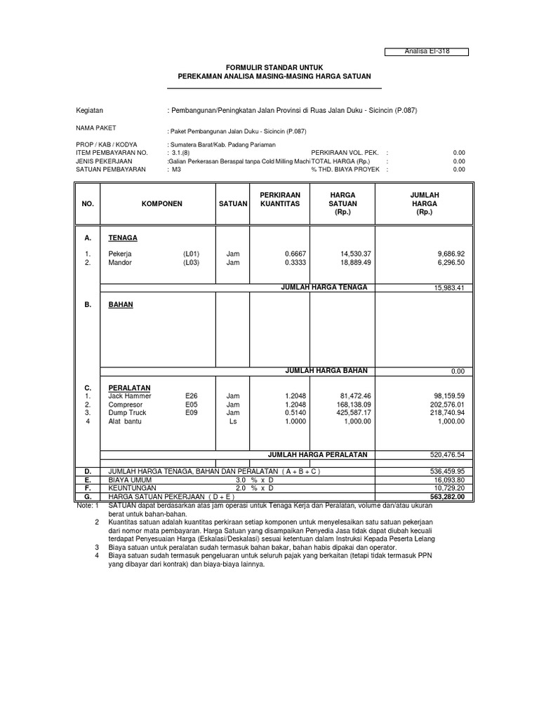 Analisa Timbunan Biasa Dari Sumber Galian | PDF