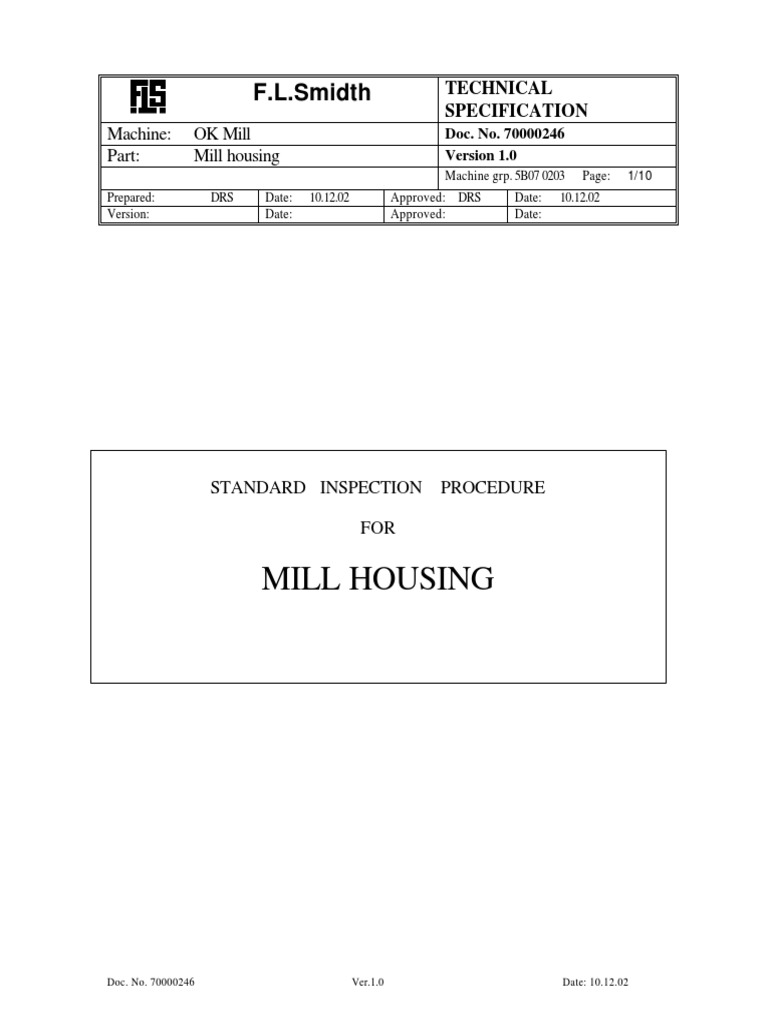 Mill Inspection | PDF | Technology & Engineering