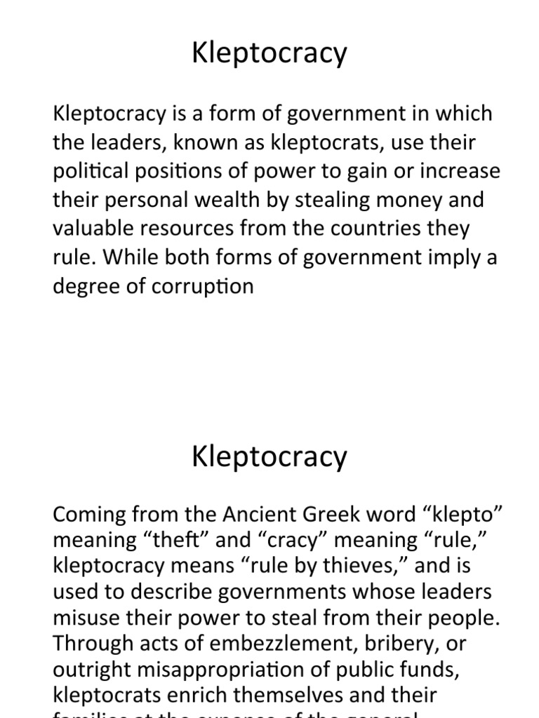 Kleptocracy Meaning, Explained, Examples, Vs Plutocracy, 40% OFF Kleptocracy Meaning, Explained, Examples, Vs Plutocracy, 40% OFF