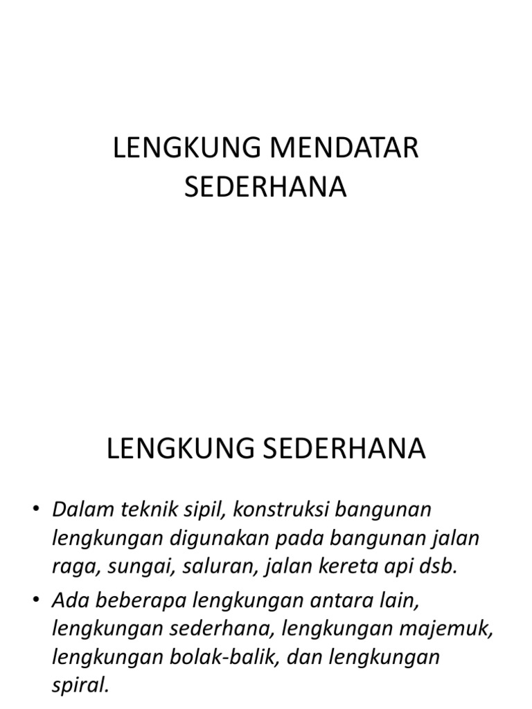 BAB IV Lengkung Mendatar Sederhana | PDF