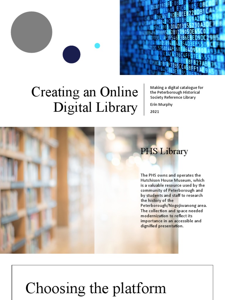 Digital Library for PHS Museum | PDF