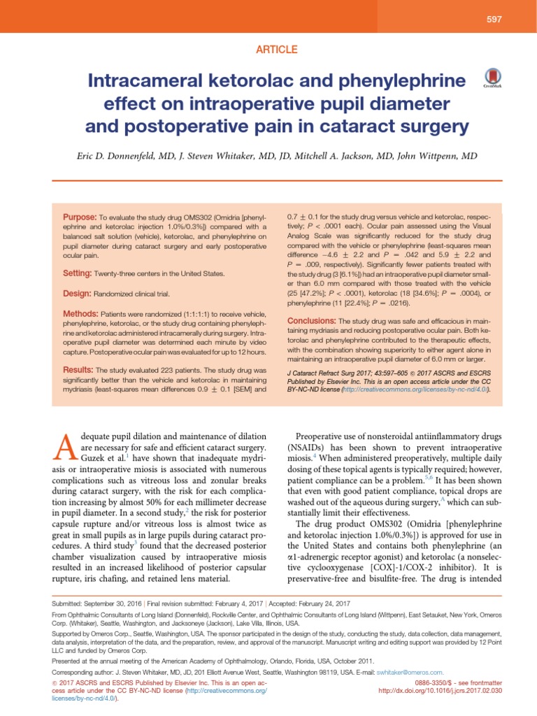 Cataract Journal | PDF | Glaucoma | Surgery