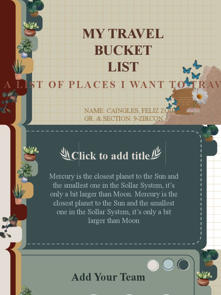 My Travel Bucket List: A List of Places I Want To Travel | PDF ...