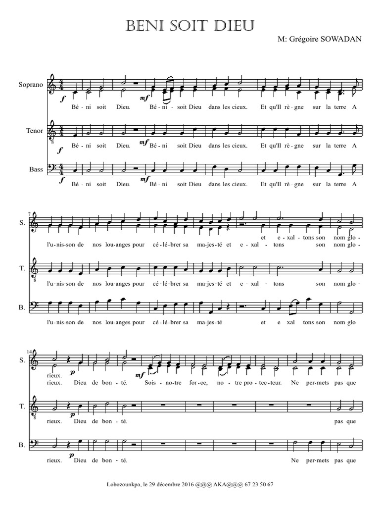 Beni Soit Dieu | Descargar gratis PDF | Divertissement (Général)