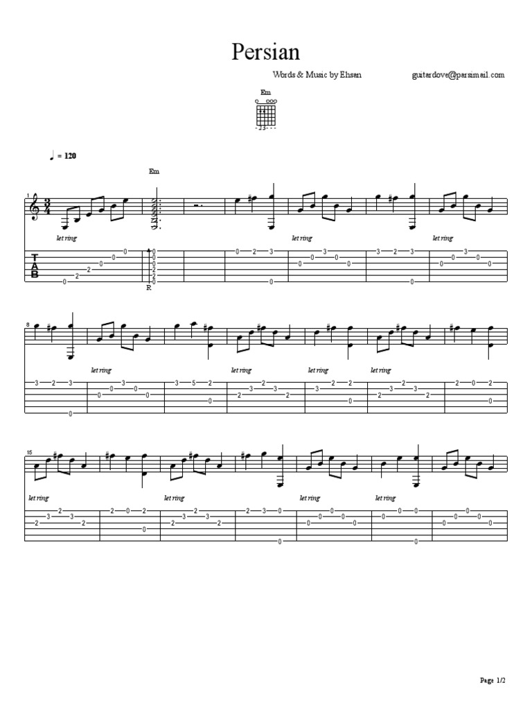 Guitar Dove - Persian Melody | PDF