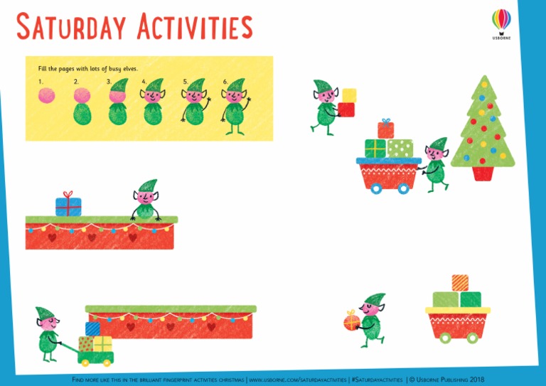 Fingerprint Elves - Fingerprint Activities Christmas | PDF