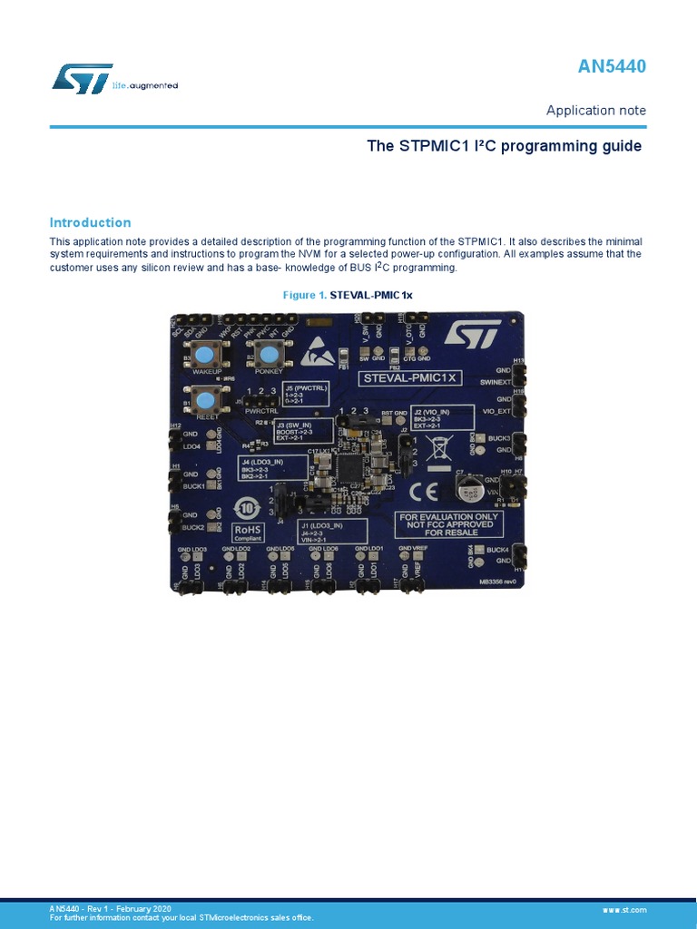 dm00682242 The Stpmic1 Ic Programming Guide Stmicroelectronics | PDF | Flash Memory | Computing