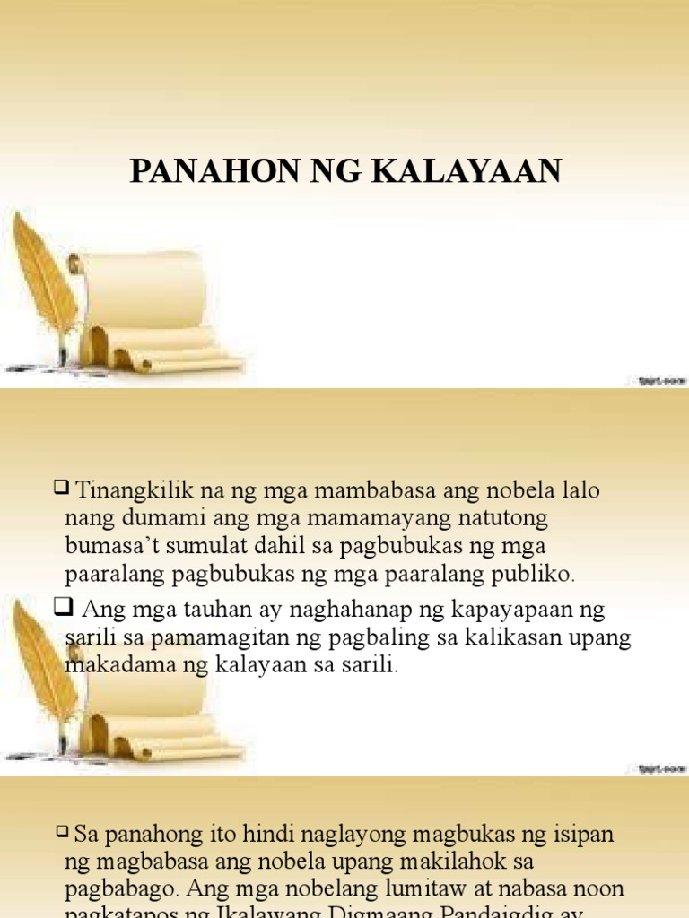 Nobela PPT - Panahon NG Kalayaan-Liberasyon | PDF