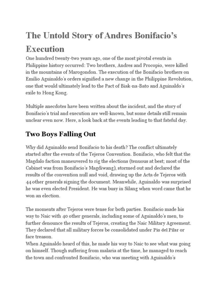 The Untold Story of Andres Bonifacio | PDF | Philippines | Government