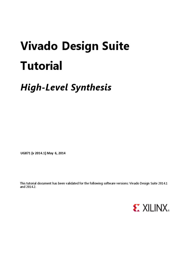 Ug871 Vivado High Level Synthesis Tutorial | PDF | Computer File | Software