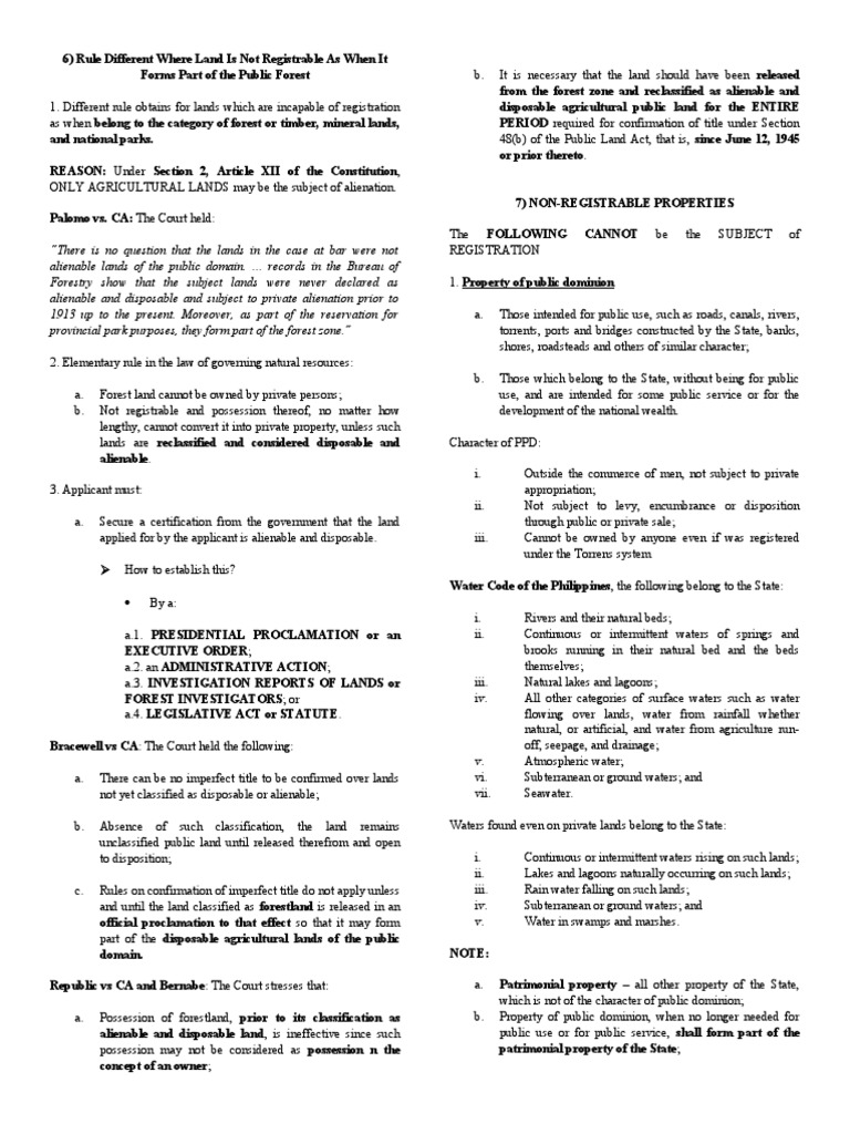Public Land Act (Ca 141) | PDF | Property | Due Process Clause