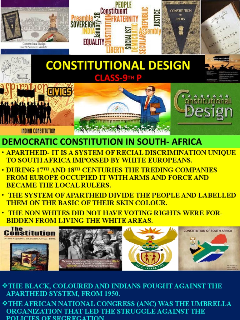 Constitutional Design Class-9th P | PDF | Apartheid | Political Theories