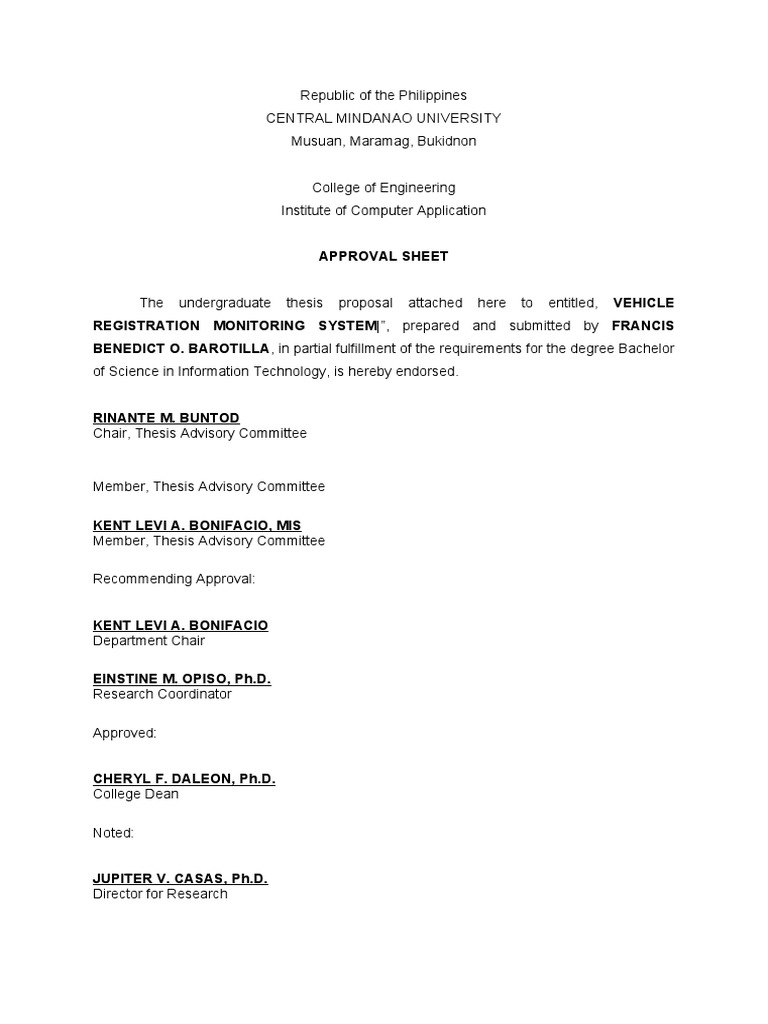 Approval Sheet | PDF