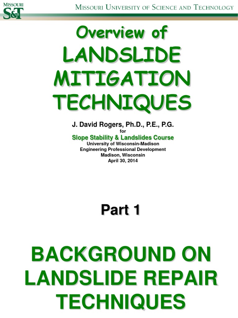 Landslide Mitigation | PDF | Landslide | Road