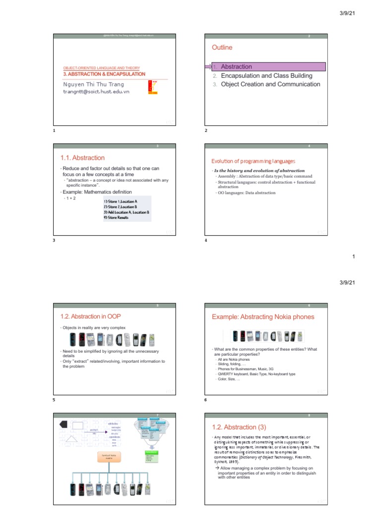 03-Abstraction & Encapsulation | PDF | Constructor (Object Oriented Programming) | Programming