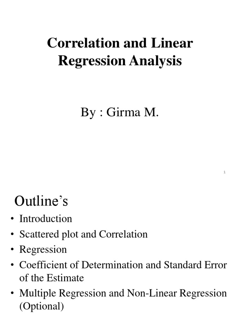 Correlation and Linear | PDF | Regression Analysis | Errors And Residuals
