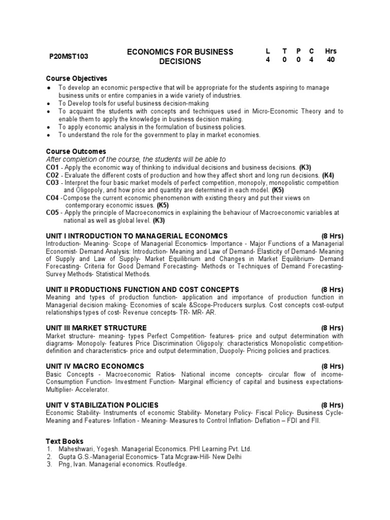 Managerial Economics Overview | PDF | Monopoly | Economics