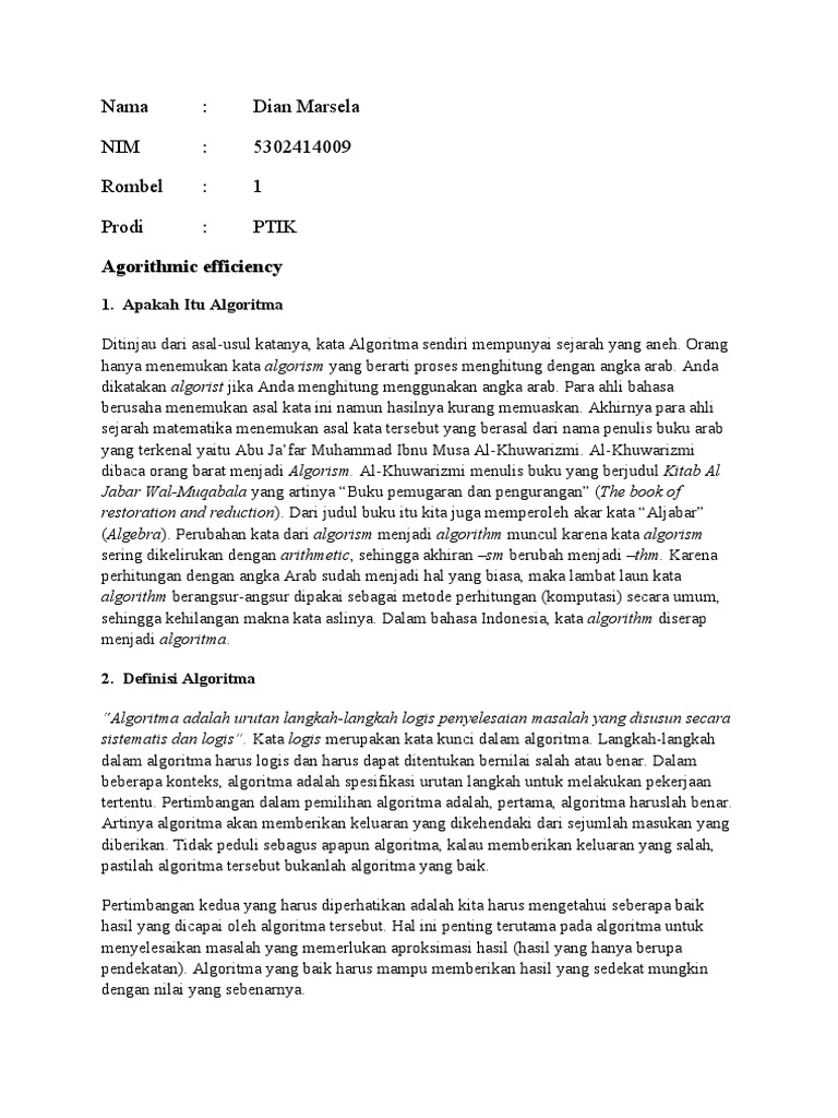 5302414009-Algorithmic Efficiency | PDF