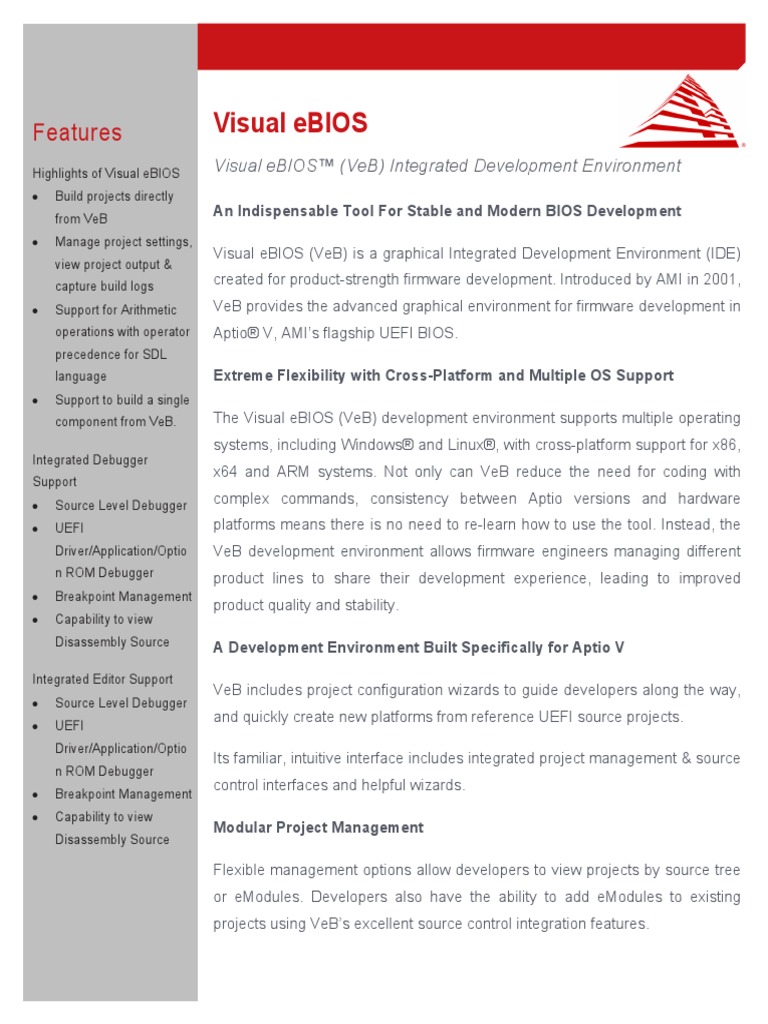 VeB Visual eBIOS Data Sheet | PDF | Integrated Development Environment | Software Development