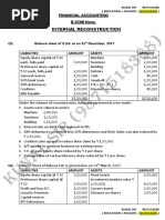 Problems On Internal Reconstruction | PDF | Equity (Finance) | Balance Sheet