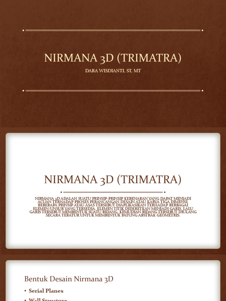 Nirmana 3D (Trimatra) Bentuk Baru | PDF