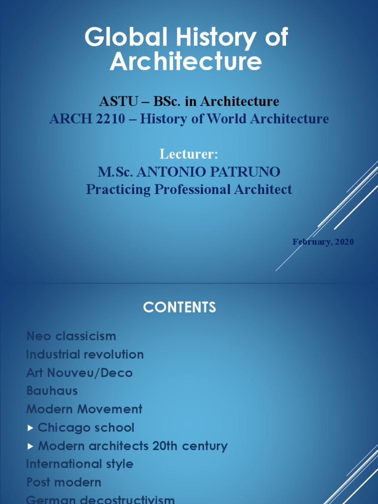 Overview of World Architecture History | PDF | Art Nouveau | Aesthetics