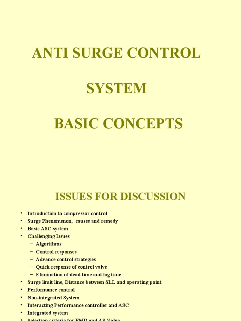 Anti-Surge Control System Overview | PDF | Continuum Mechanics ...