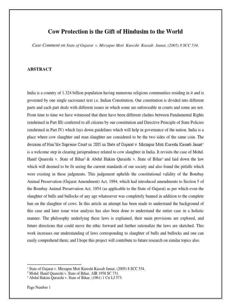 Case Comment | PDF | Supreme Court Of India | U.S. State