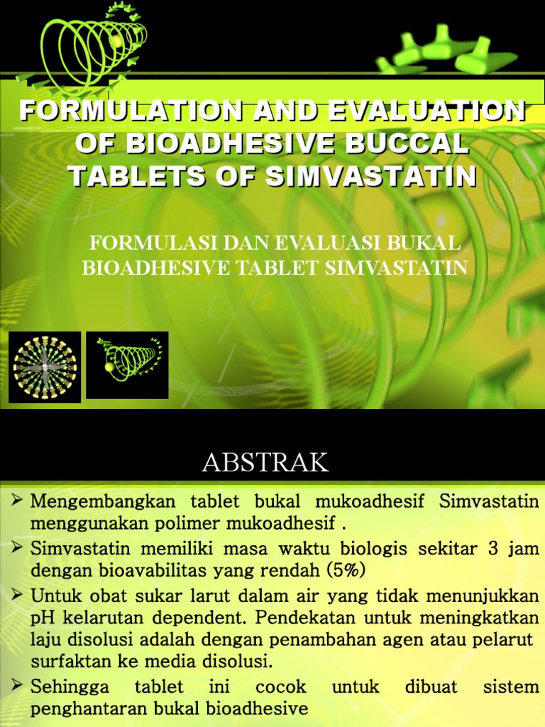 Formulation and Evaluation of Bioadhesive Buccal Tablets of Simvastatin ...
