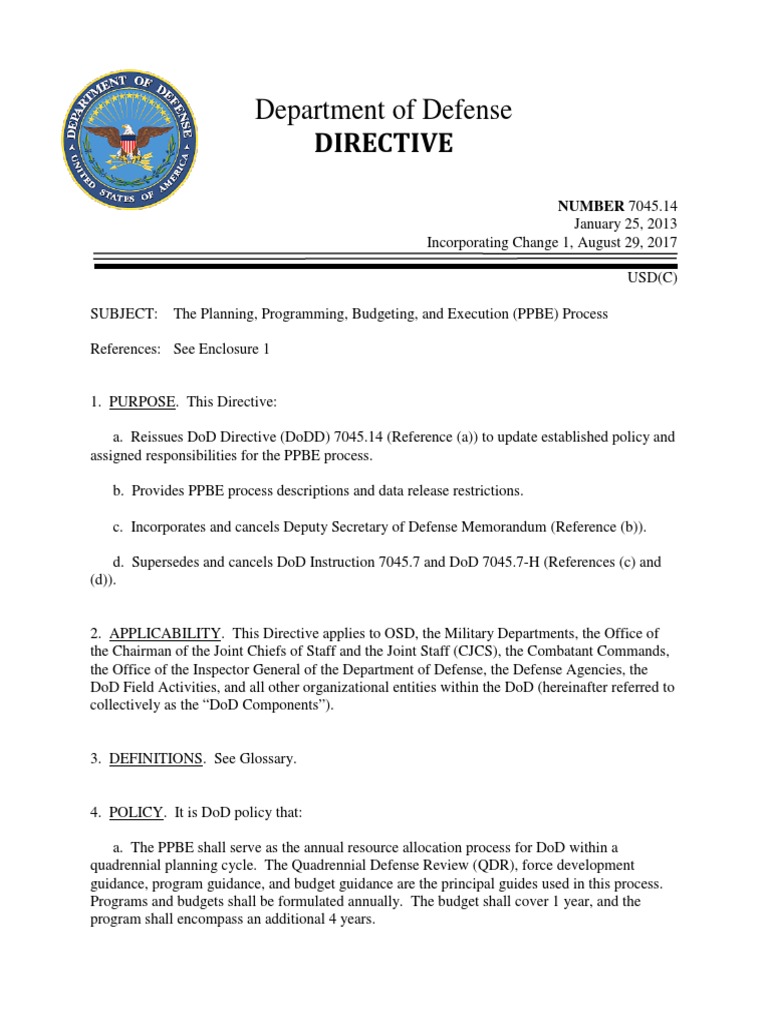 Department of Defense: Directive | PDF | United States Department Of ...