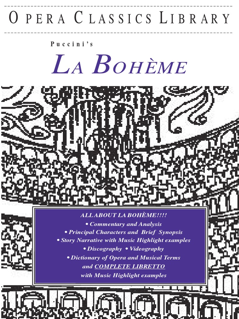 La Boheme - Opera Classics Library Series | Download Free PDF | La ...