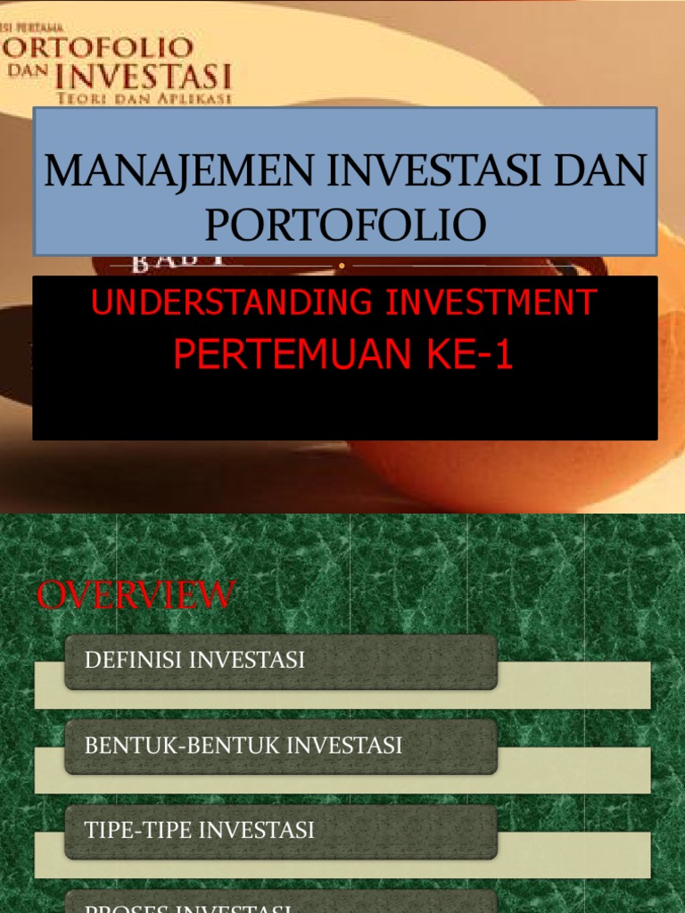 Pertemuan Ke-1 Understanding Investment | PDF