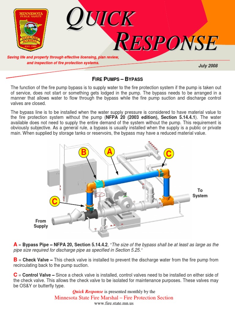 QR0708 Fire Pump Bypass | PDF
