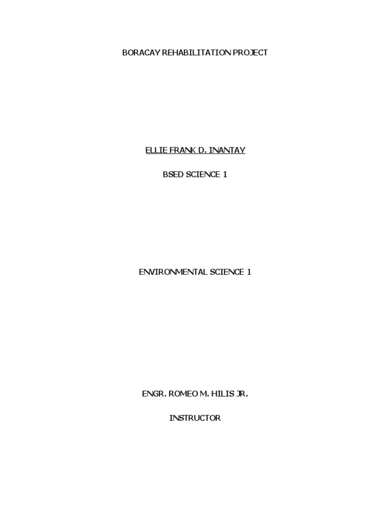 The Environmental Impacts of Tourism Development on Boracay Island and ...