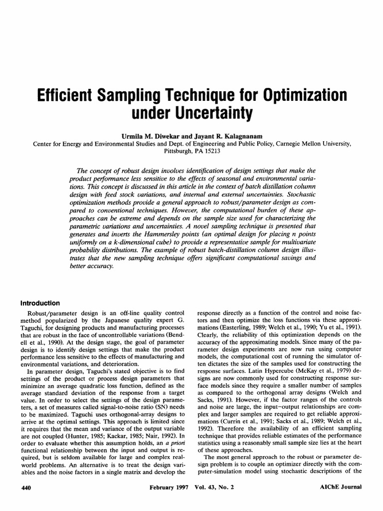 Efficient Sampling Techniques | PDF | Monte Carlo Method | Variance