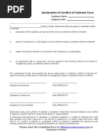 Conflict of Interest Declaration Form | PDF