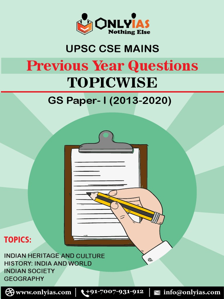 OnlyIAS - Topic Wise Mains PYQs GS Paper I | PDF | Monsoon | Plate Tectonics