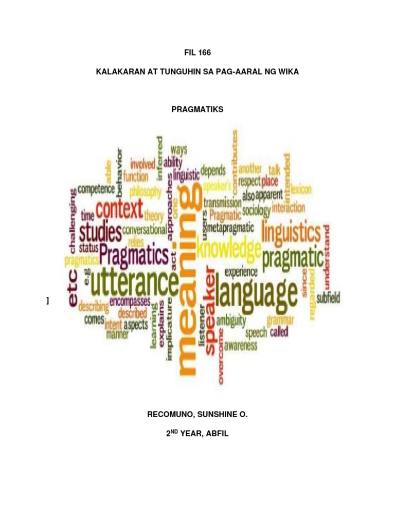 Pragmatiks (Pragmatics) | PDF