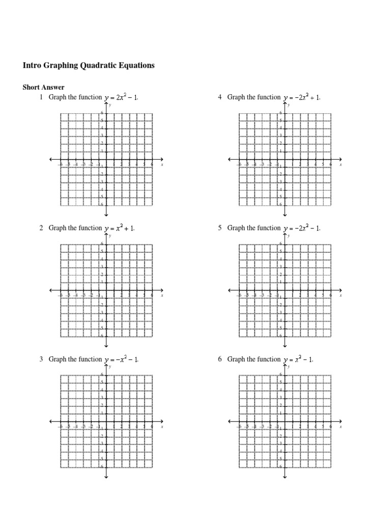 Intro Graphing Quadratic Equations | PDF | Algebra | Teaching Mathematics
