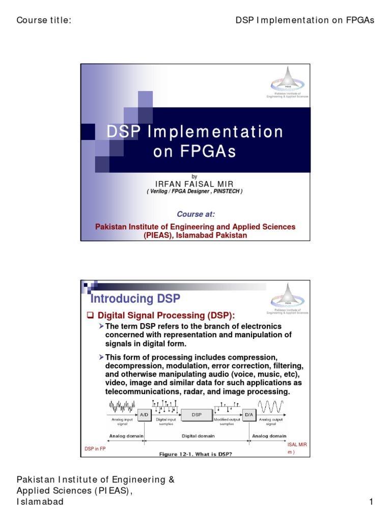 DSP Implementation On Fpgas | PDF | Digital Signal Processing | Field Programmable Gate Array